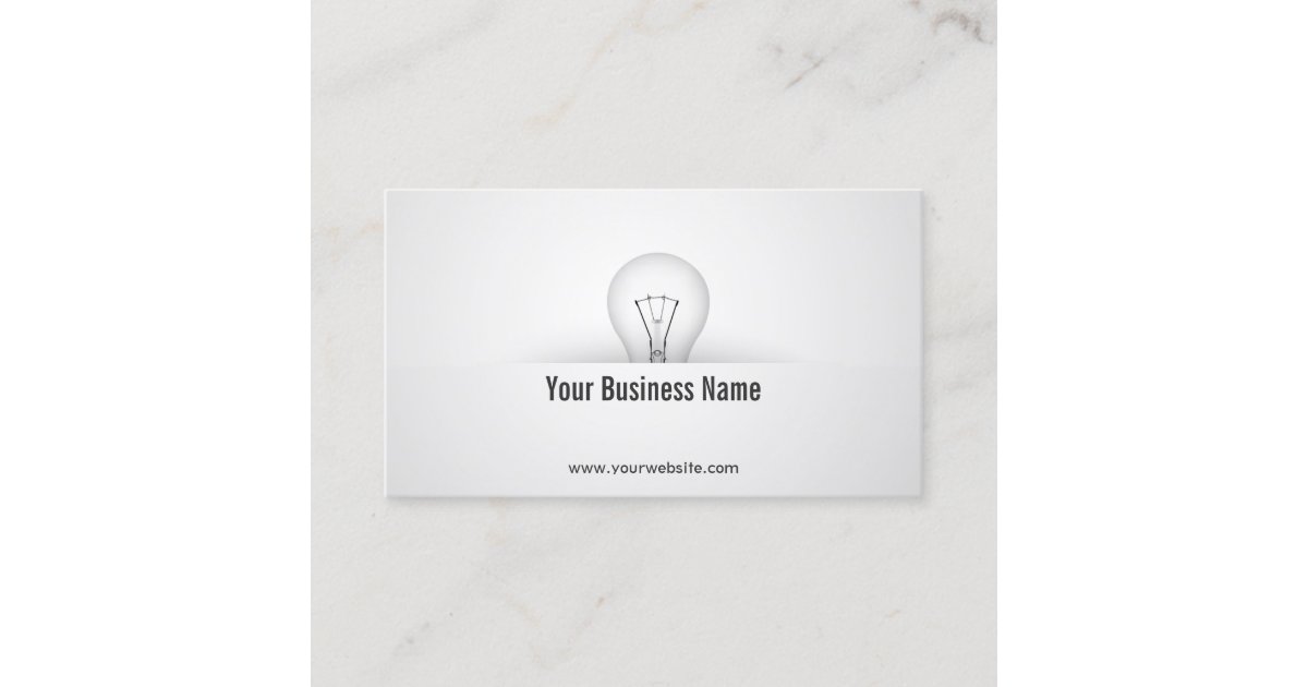 Creative Light Bulb Consulting Business Card | Zazzle