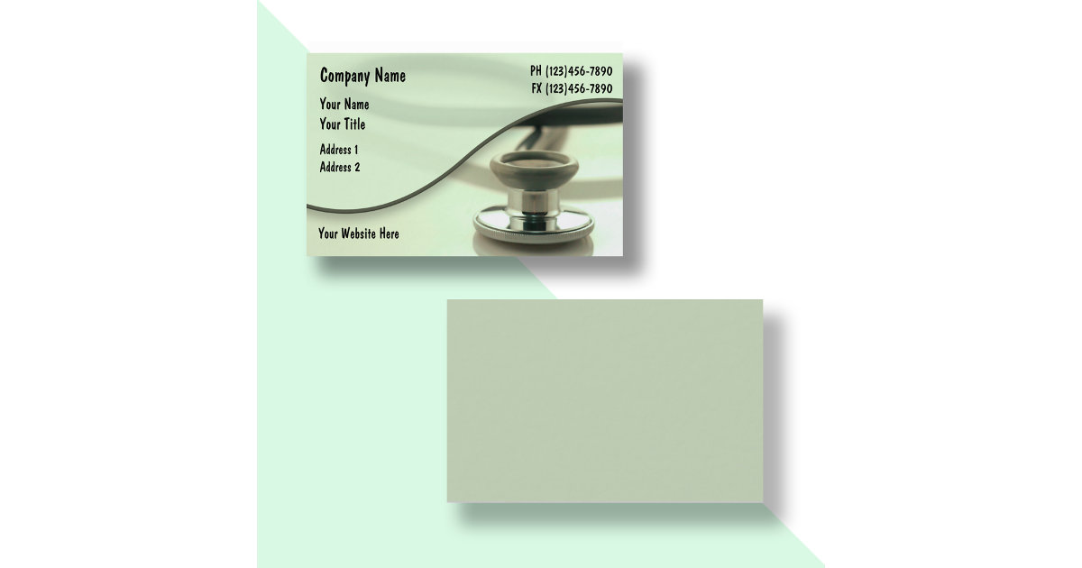 Creative Medical Theme Stethoscope Design Business Card | Zazzle