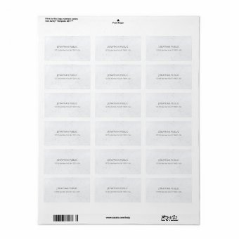 Creative Minimalist Modern White Marble Template Label | Zazzle