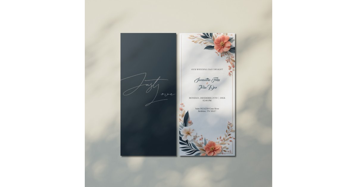 Creative Minimalist Wedding Invitation Card | Zazzle