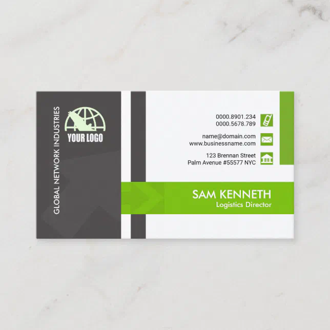 Creative Modern Arrowhead Distribution Logistics Business Card | Zazzle