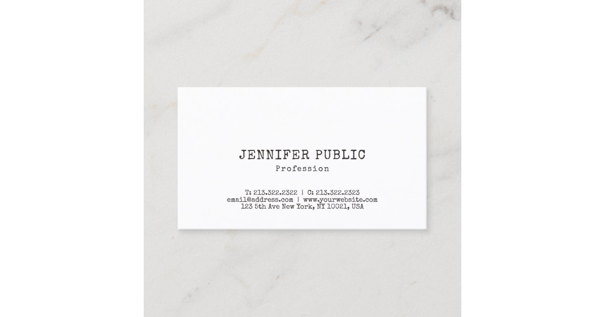Creative Modern Design Simple Plain Trendy Business Card | Zazzle