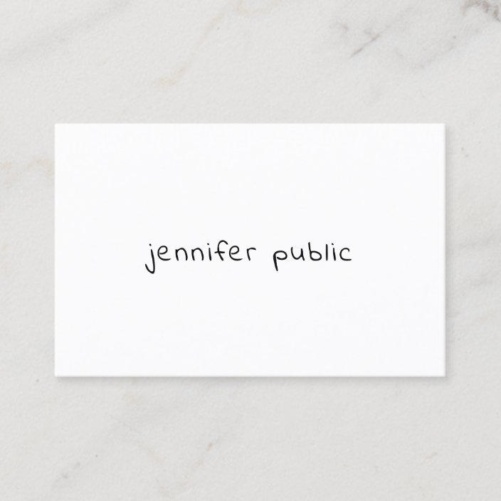 Creative Modern Hand Script Name Simple Template Business Card | Zazzle.com