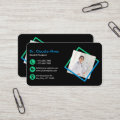 Creative Modern Medical Service Black Business Card | Zazzle