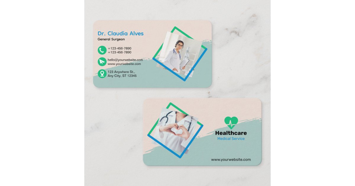 Creative Modern Medical Service Business Card | Zazzle