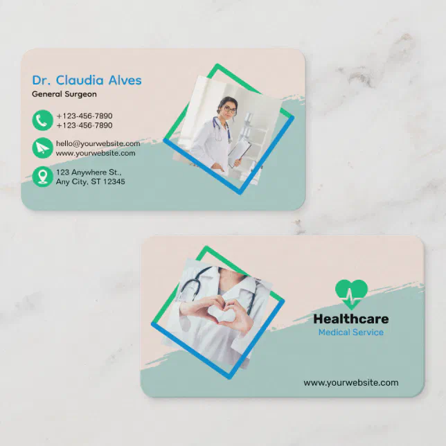 Creative Modern Medical Service Business Card | Zazzle
