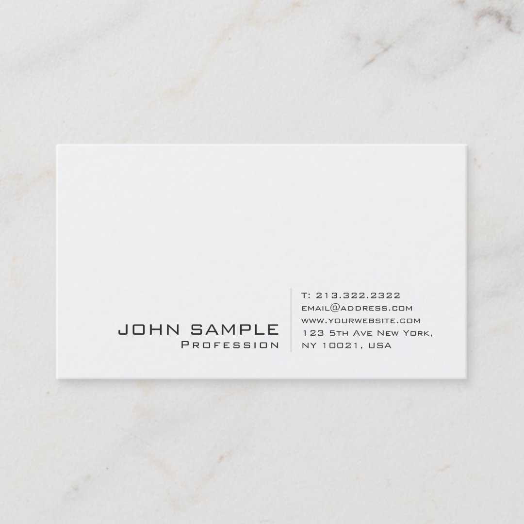 Creative Modern Professional Signature UV Matte Business Card | Zazzle