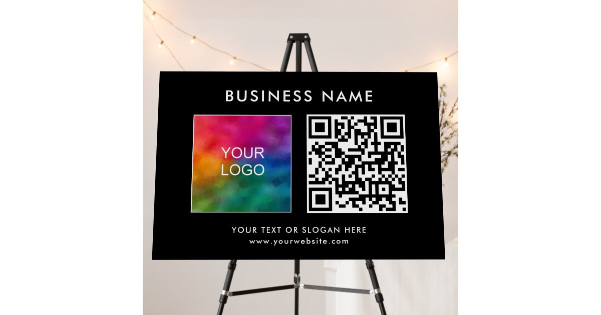 Creative Modern Template Business Logo QR Code Foam Board | Zazzle