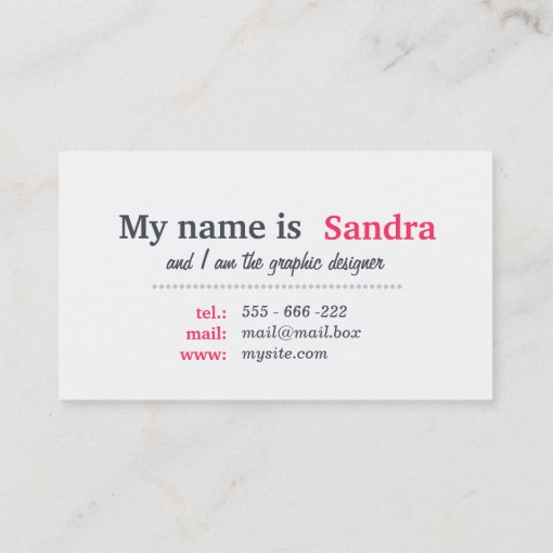 Creative personal business card | Zazzle