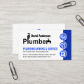 Creative Plumber Signage Blue Plumbing Icons Business Card | Zazzle