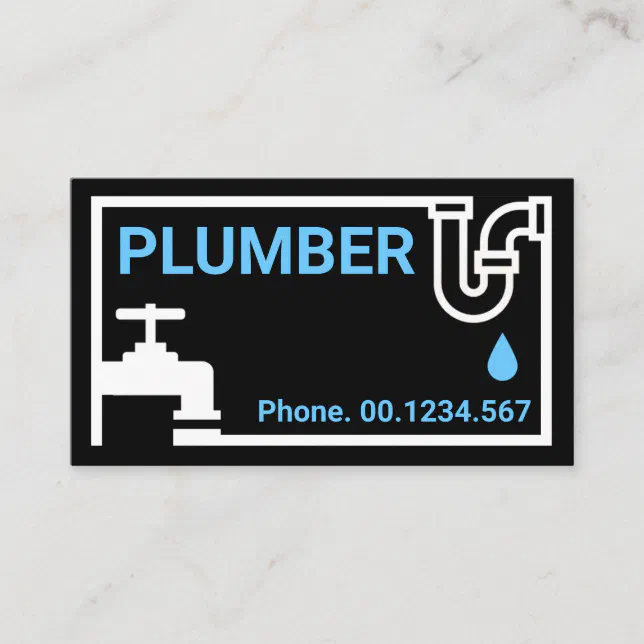 Creative Plumbing Pipes Frame Pipe Fitter Business Card | Zazzle