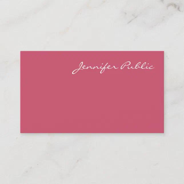 Creative Red Template Modern Calligraphed Name Business Card | Zazzle