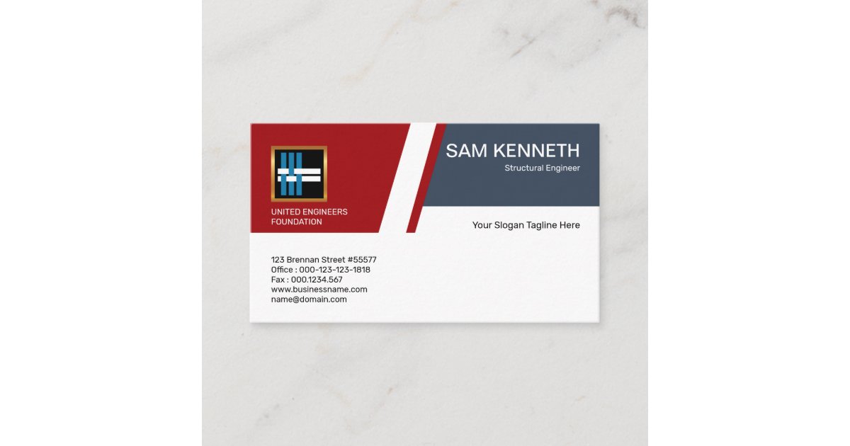 Creative Simple Innovative Structural Engineer Business Card | Zazzle