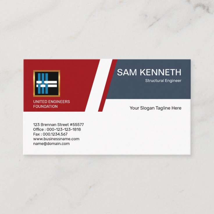 Creative Simple Innovative Structural Engineer Business Card | Zazzle
