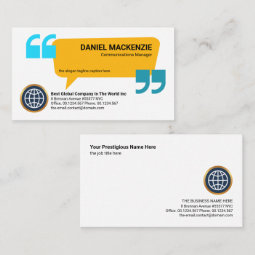 Creative Speech Box Quotation PR Communication Business Card | Zazzle