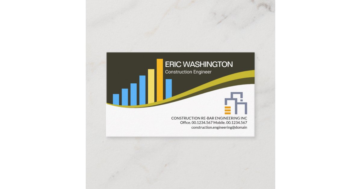 Creative Stylish Construction Building Rebar Business Card | Zazzle
