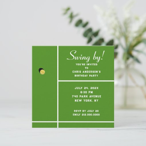 Creative Tennis Party Invitation | Zazzle