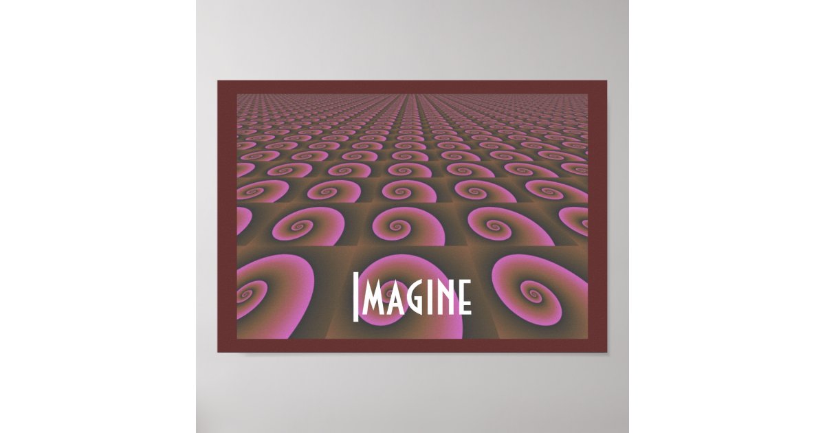 Creative Thinking Patterned Design - Imagine Poster | Zazzle