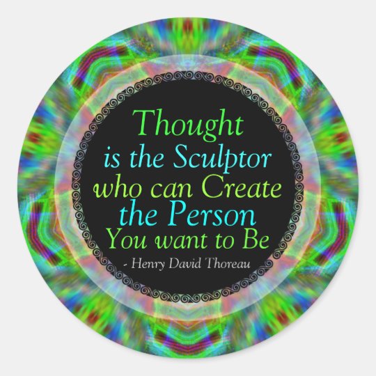 Creative Thoughts Quote Custom Art Sticker | Zazzle.com