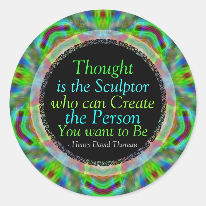 Creative Thoughts Quote Custom Art Sticker | Zazzle.com