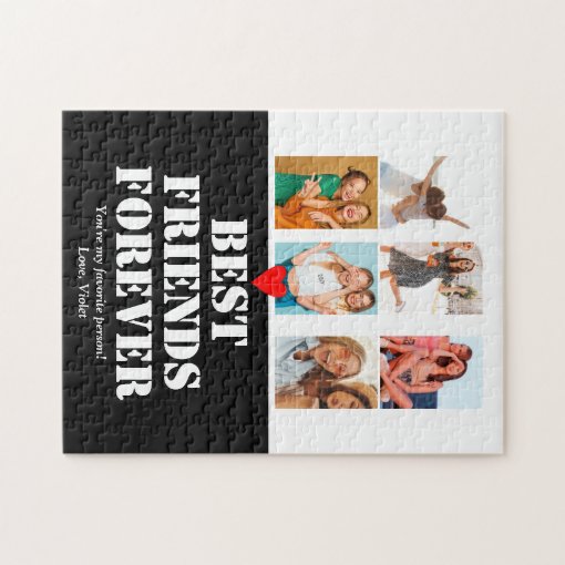 Creative Unique BFF Photo Collage Gift Best Friend Jigsaw Puzzle | Zazzle
