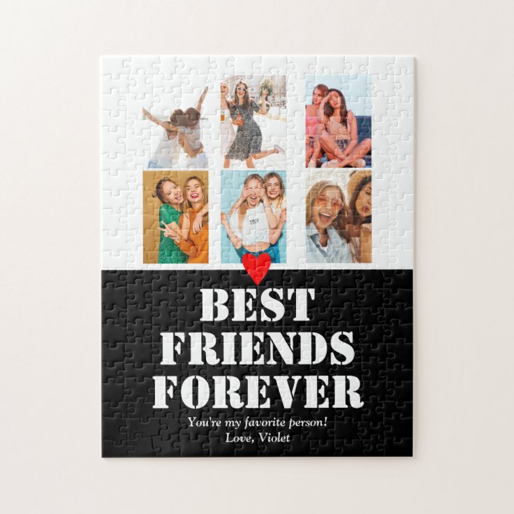 Creative Unique BFF Photo Collage Gift Best Friend Jigsaw Puzzle | Zazzle
