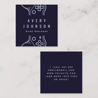 Creative Video Game Designer Gamer Game Tester Square Business Card ...