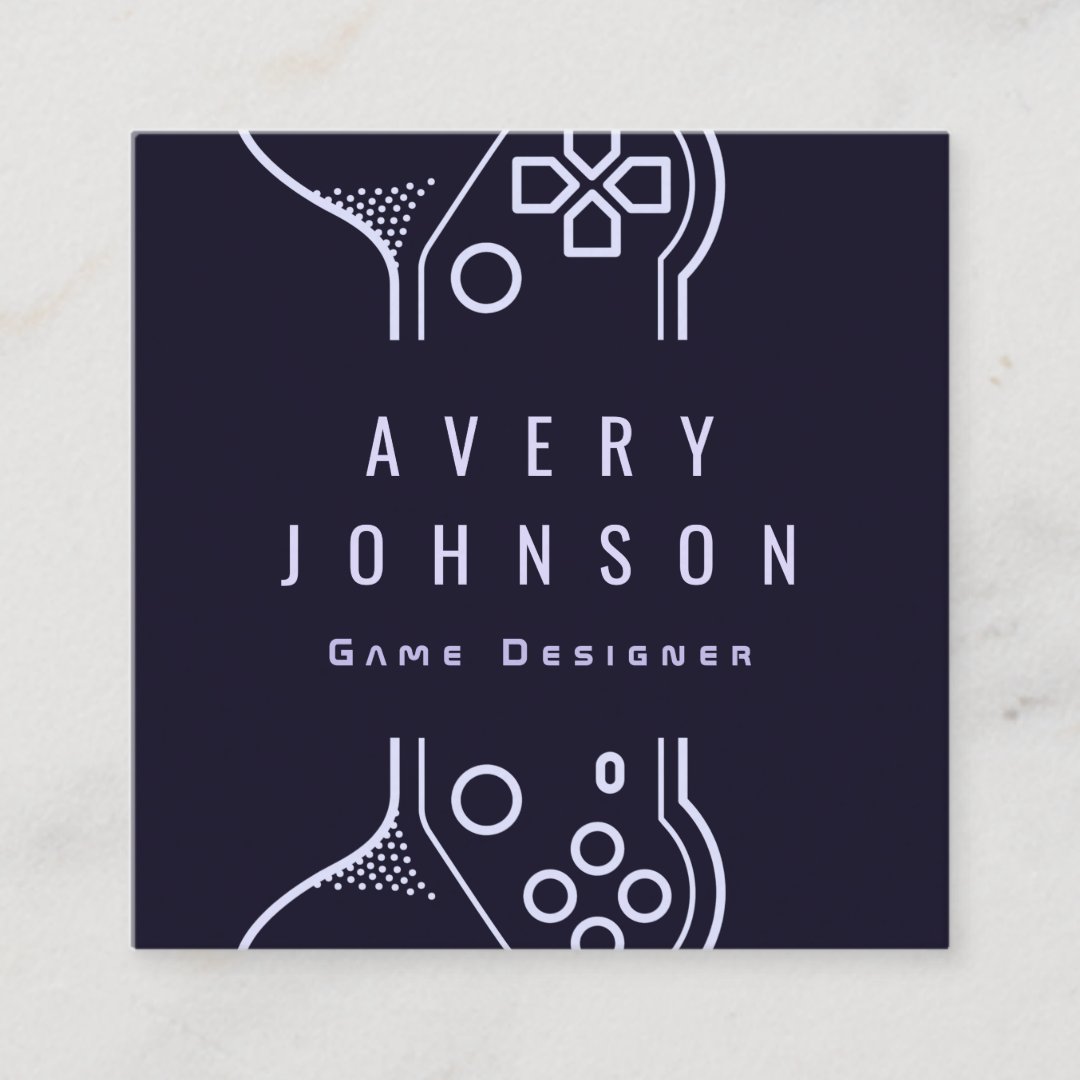 Creative Video Game Designer Gamer Game Tester Square Business Card ...