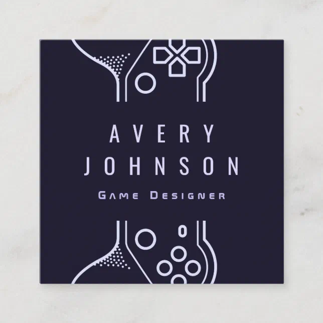 Creative Video Game Designer Gamer Game Tester Square Business Card ...