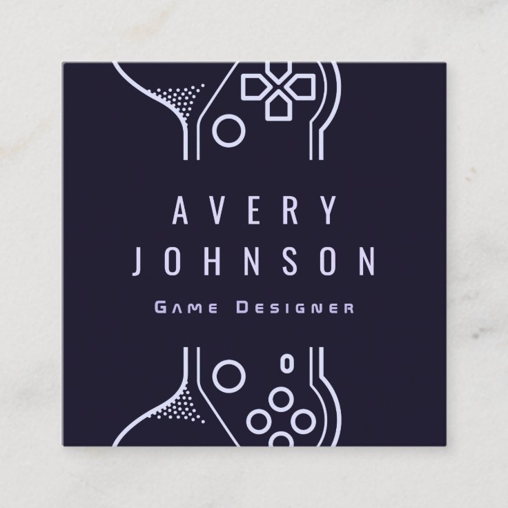 Creative Video Game Designer Gamer Game Tester Square Business Card ...