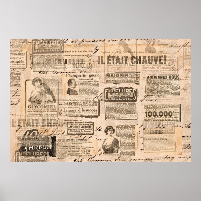 Creative vintage style background. Paper texture. Poster | Zazzle.com