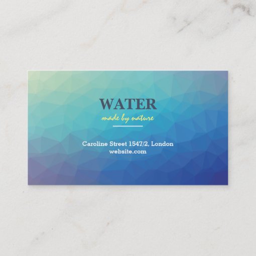Creative water theme business card | Zazzle