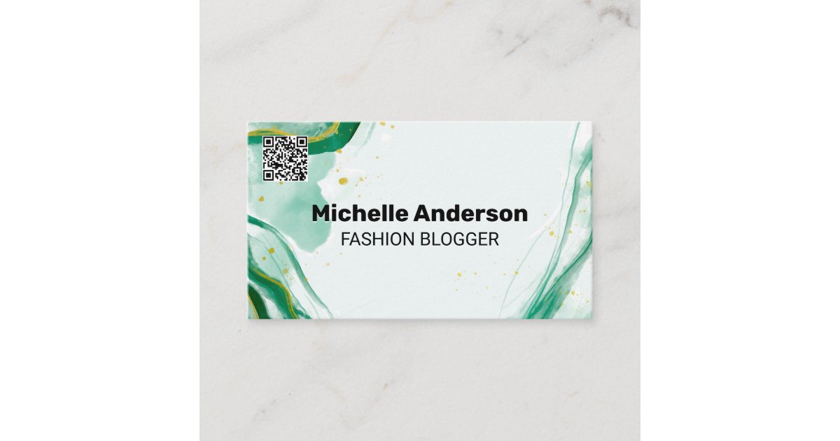 Creative Watercolor Art | QR code Business Card | Zazzle