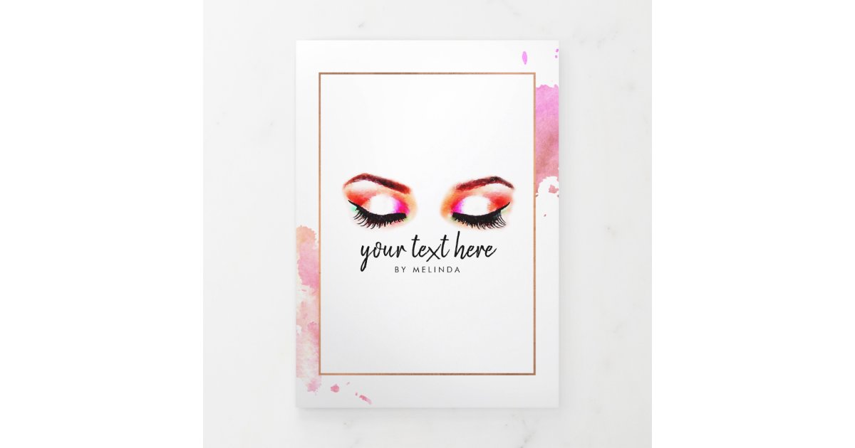 Creative Watercolor Eyebrows Microblading Brochure | Zazzle.com