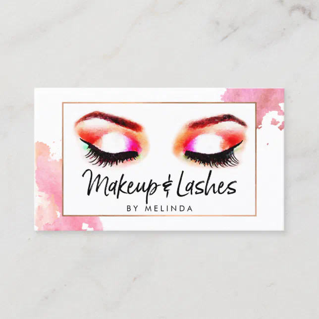 Creative Watercolor Eyes Makeup/Lashes Business Card | Zazzle