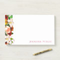 Creative Watercolor Floral Modern Template Flowers Post-it Notes | Zazzle