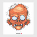 Creative Zombie Illustration Art Sticker | Zazzle