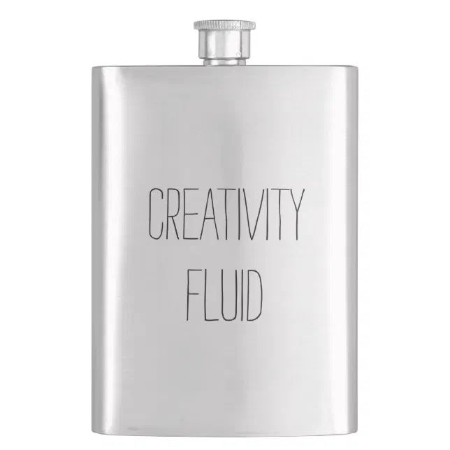 Creativity Fluid Funny Classic Fun Steel Flask | Zazzle