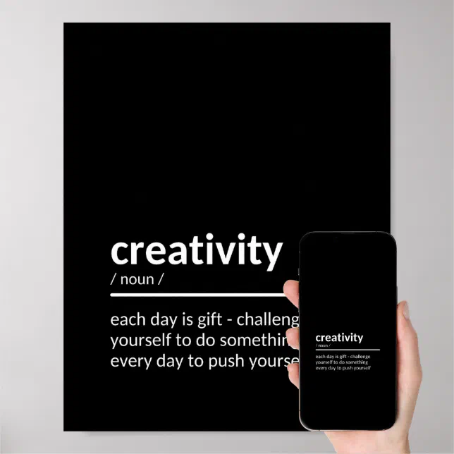 Creativity Inspirational Quote Poster | Zazzle