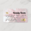 Credit card beauty monogram gold white photo | Zazzle