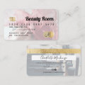 Credit card beauty monogram gold white photo | Zazzle
