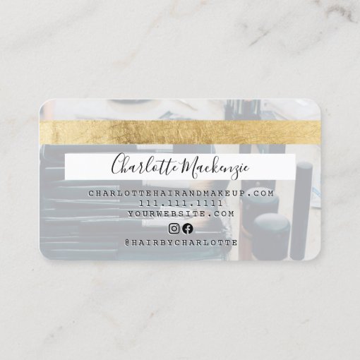 Credit card beauty monogram gold white photo | Zazzle