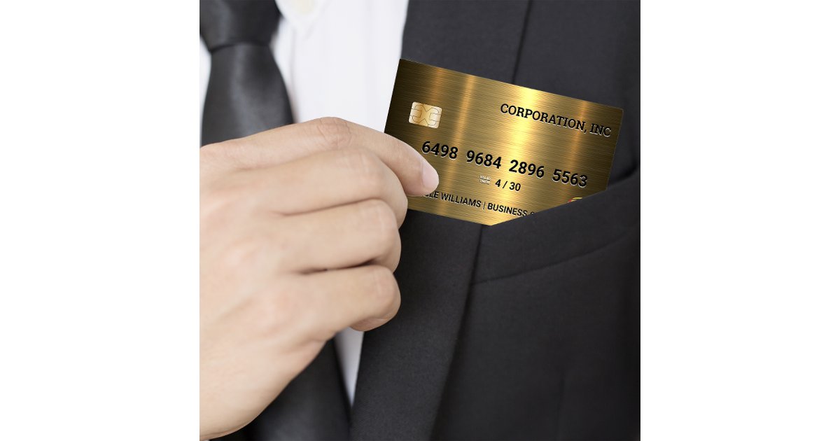 Credit Card | Gold Metallic | Zazzle