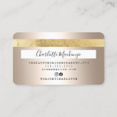 Credit card gold metallic hair makeup monogram | Zazzle