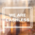 Credit Card Only Cashless Business Window Cling | Zazzle