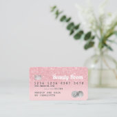Credit card pink glitter beauty silver monogram | Zazzle