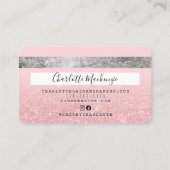 Credit card pink glitter beauty silver monogram | Zazzle