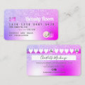 Credit card pink purple metallic glitter loyalty | Zazzle