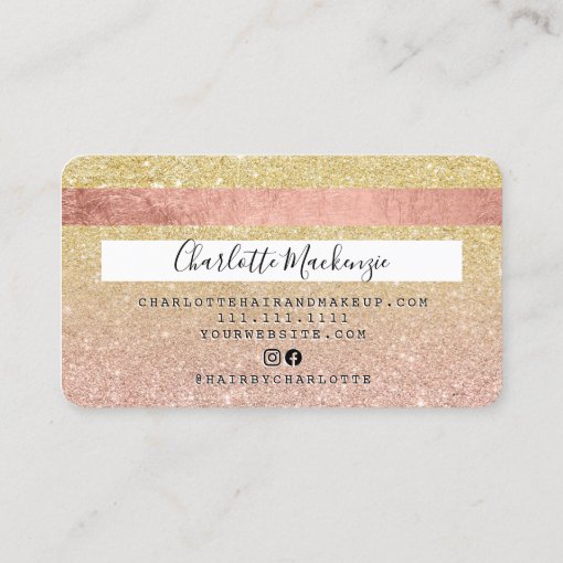 Credit card rose gold glitter gold beauty | Zazzle
