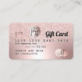 Credit card rose gold metallic glitter gift card | Zazzle